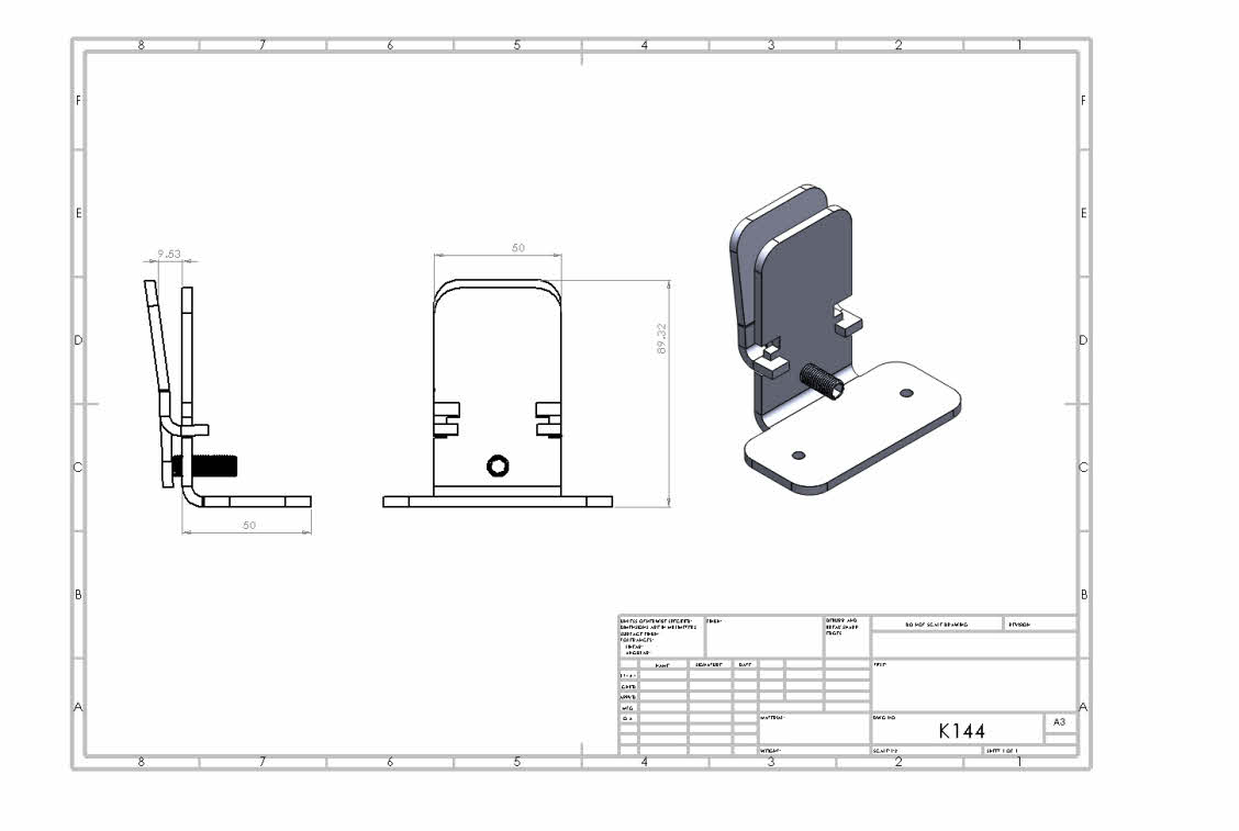 Desk Mounting Bracket Adjustable - Pack of 2 (K144) | k144