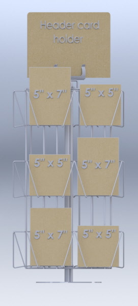 5 x 7 Rotating Counter Card Stand 24 Pocket (K12)