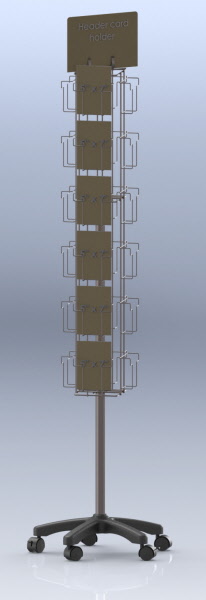5 x 7 Rotating Floor Card Stand 24 Pockets (K50)