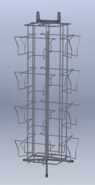 5.5x5.5 Counter Rotating Card Stand 16 Pockets (K91)